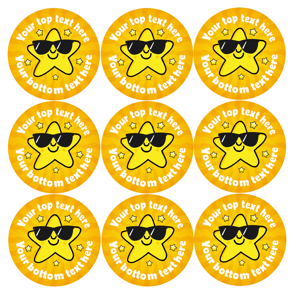 Personalised Summer Sun Star Reward Stickers — MyClassroom