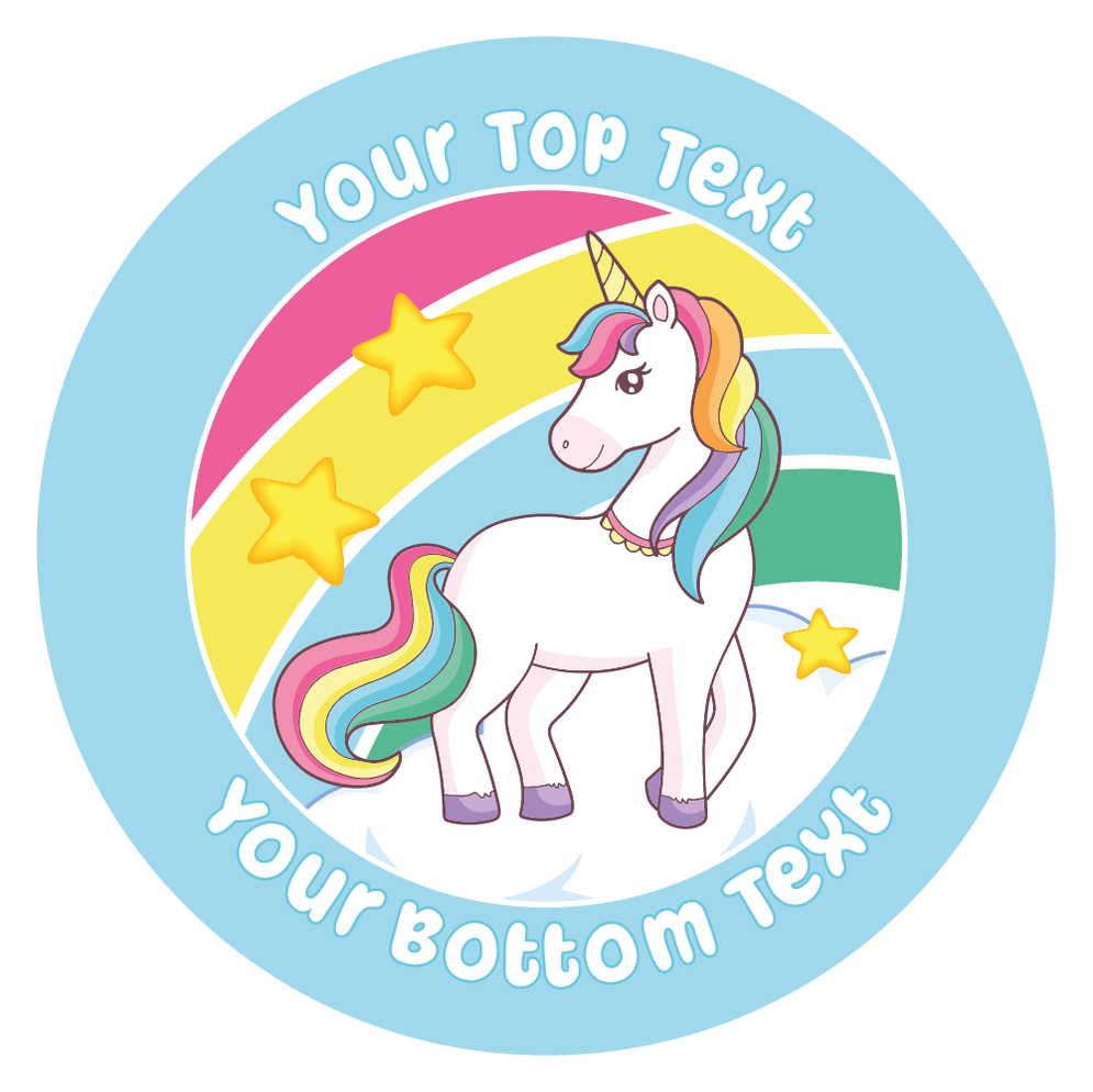 Personalised Rainbow Unicorns Reward Stickers — MyClassroom