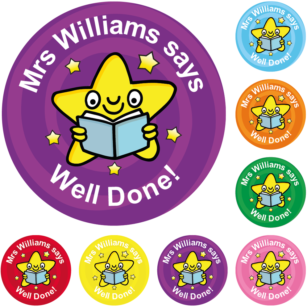 Personalised Well Done Star Reward Stickers — MyClassroom