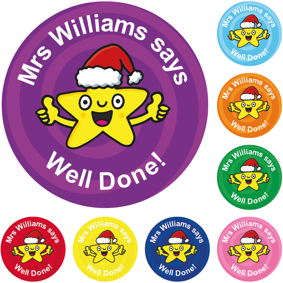 Personalised Well Done Star Reward Stickers — MyClassroom