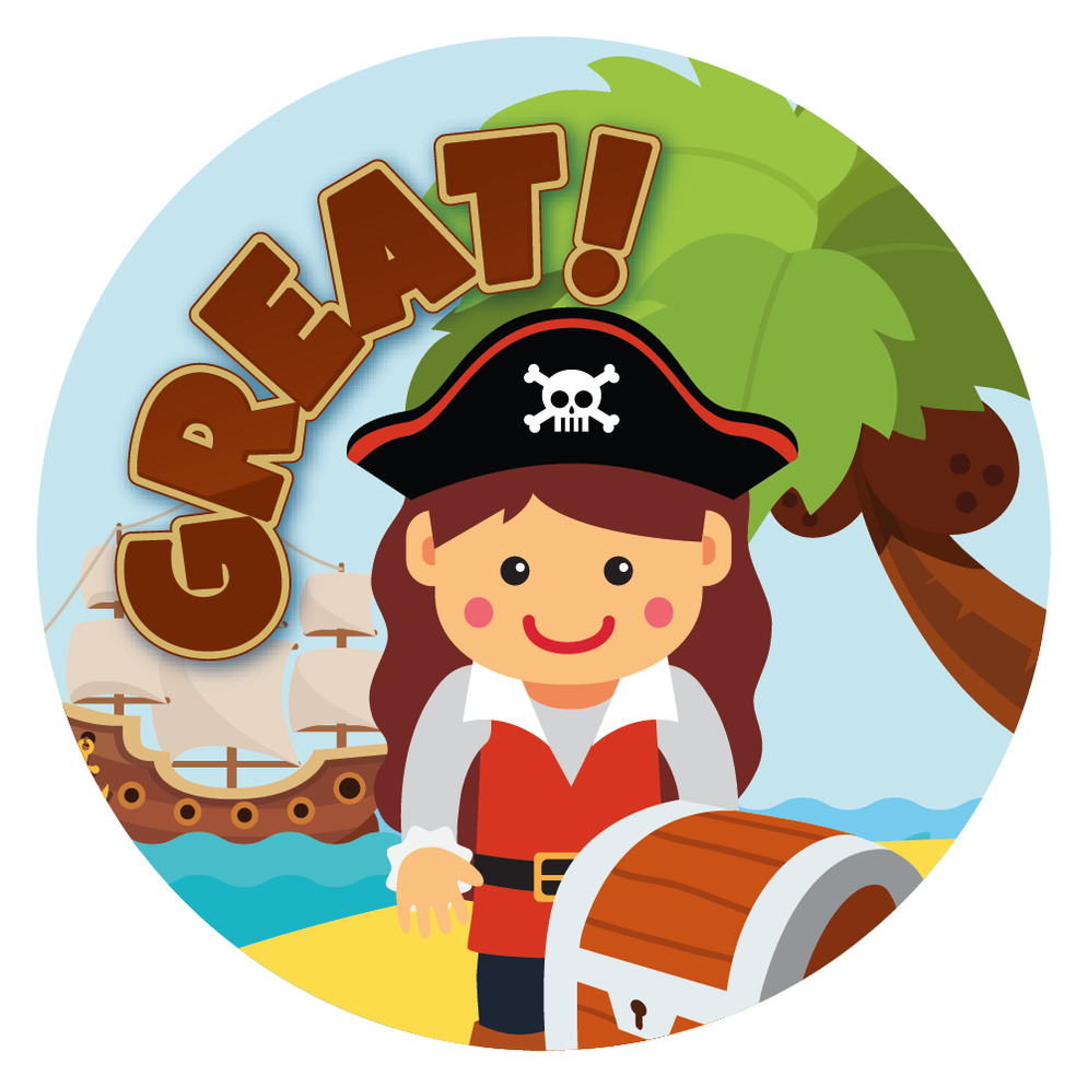 Happy Pirates Praise Words Reward Stickers — MyClassroom