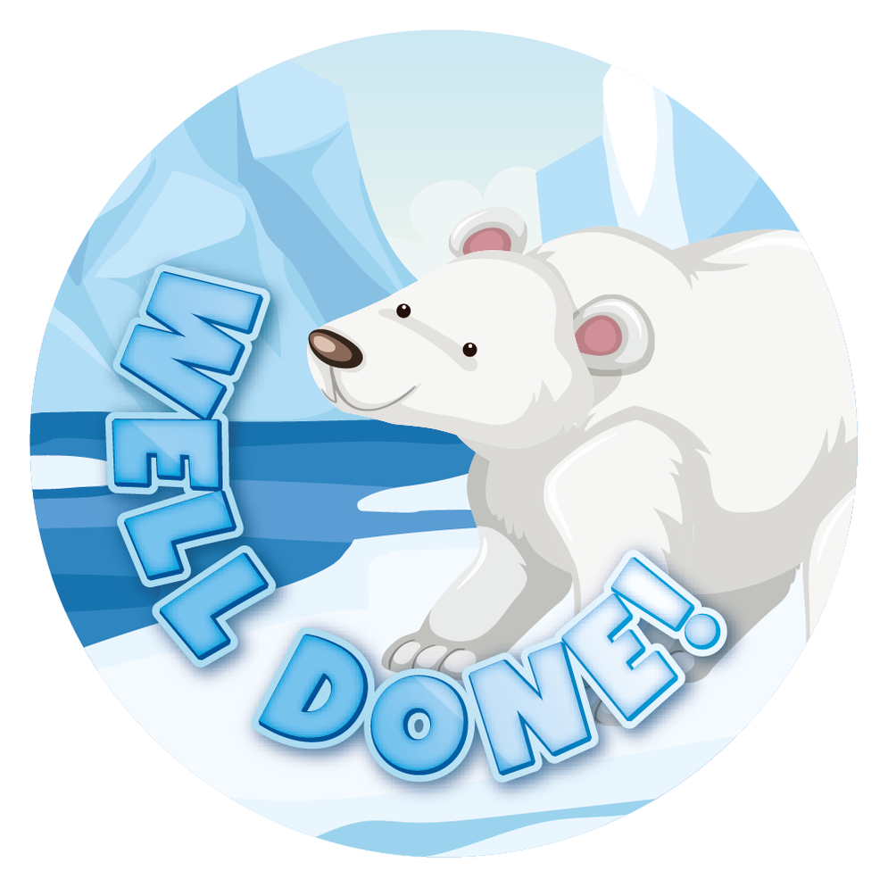 Polar Bear Praise Words Reward Stickers — MyClassroom