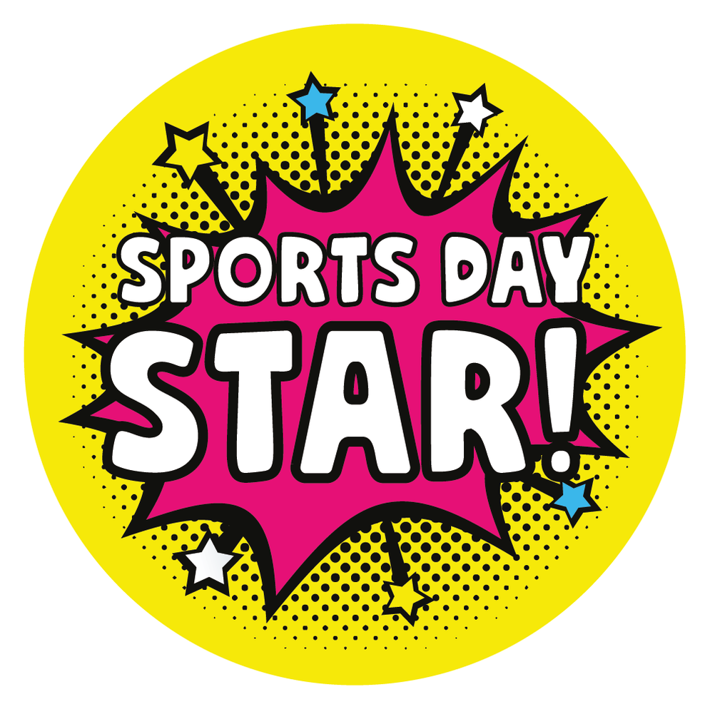 Retro Sports Day Star Reward Stickers — MyClassroom