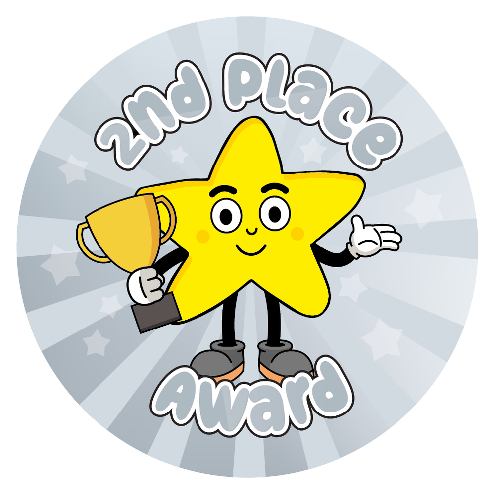 1st, 2nd, 3rd Place Sports Day Star Reward Stickers — MyClassroom