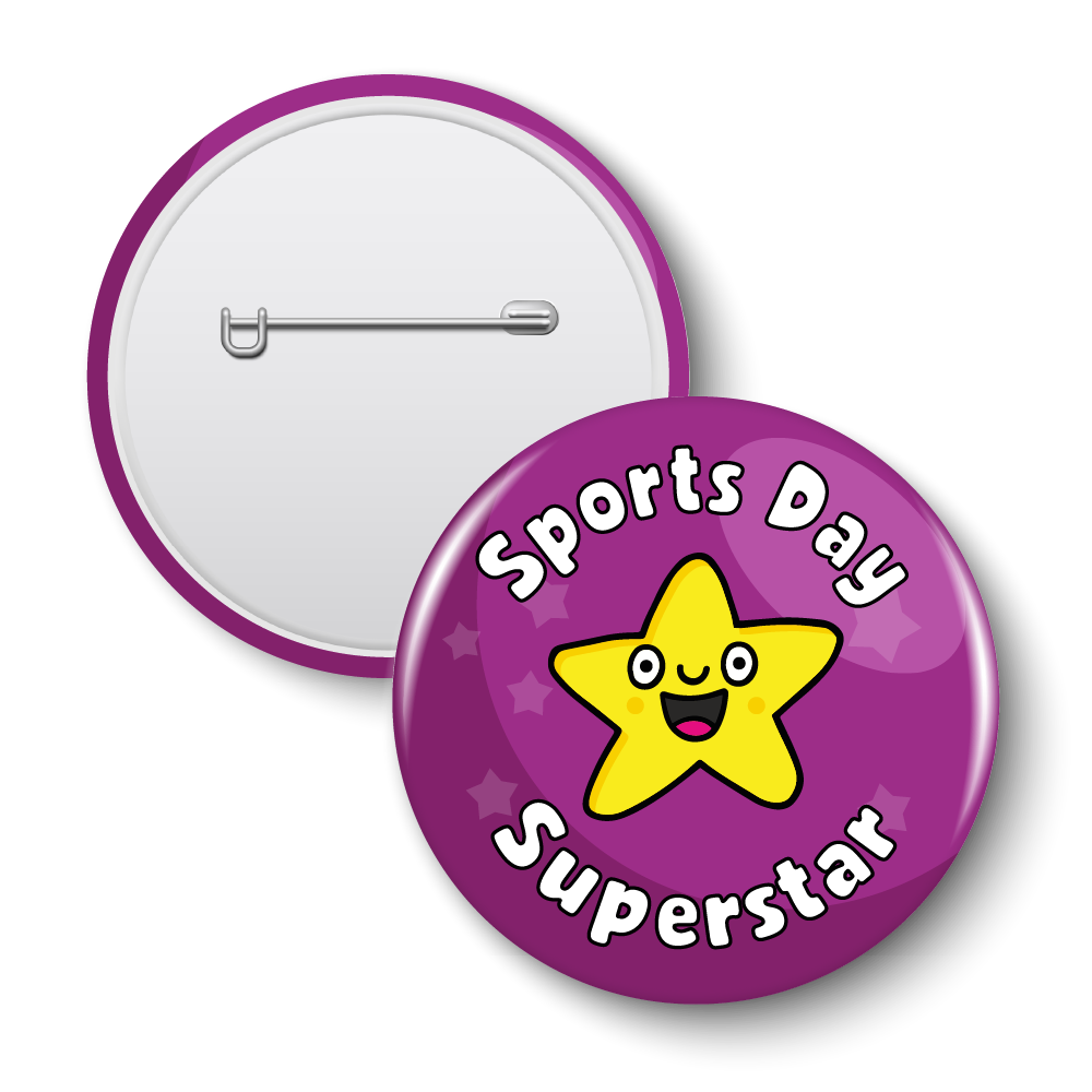 Sports Day Superstar Reward Badges (10 Badges - 38mm) — MyClassroom