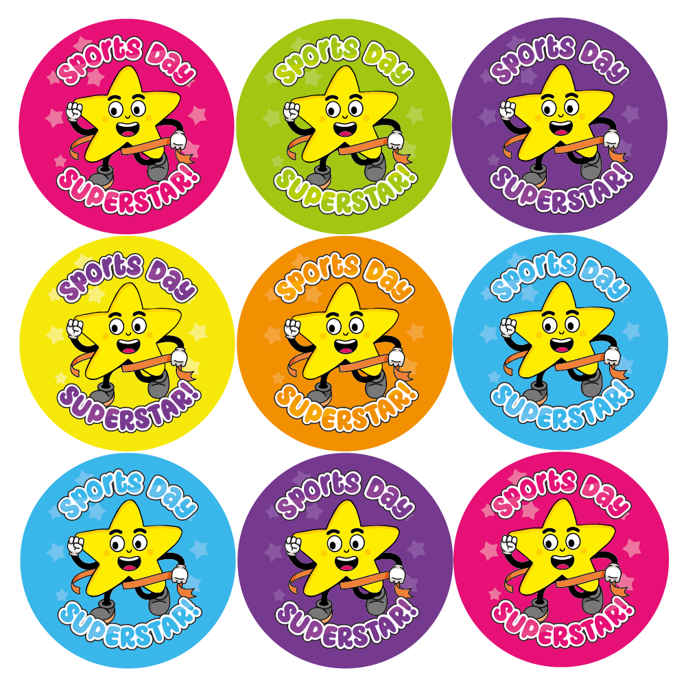 Sports Day Superstar Star Reward Stickers — MyClassroom