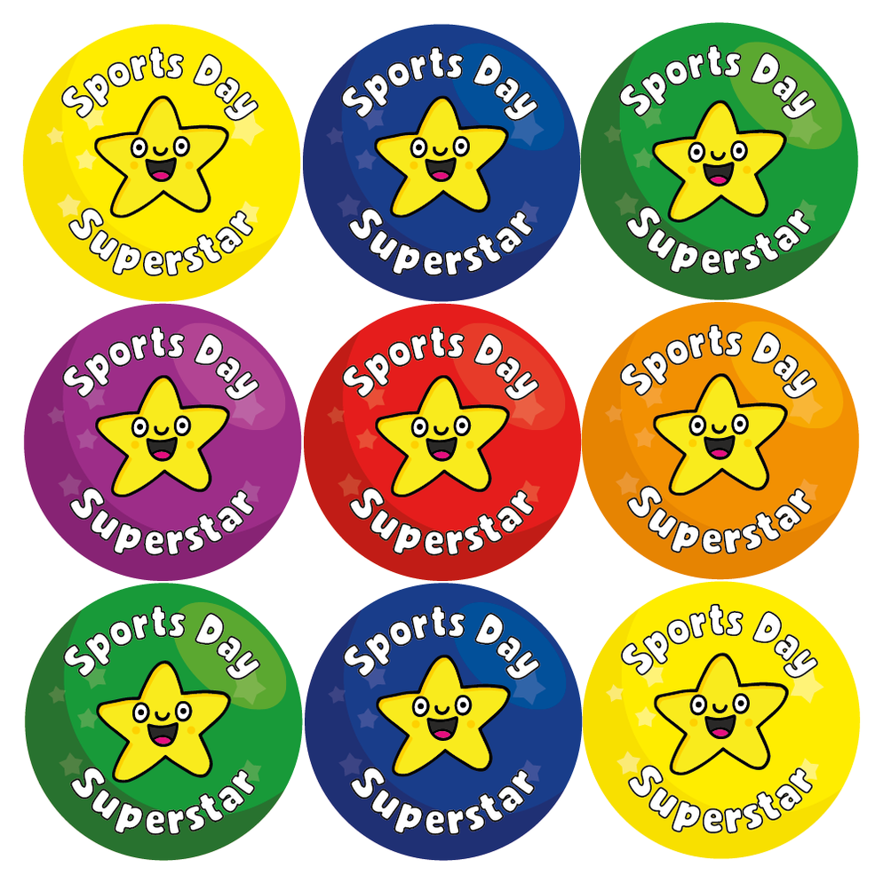Sports Day Superstar Reward Stickers — MyClassroom