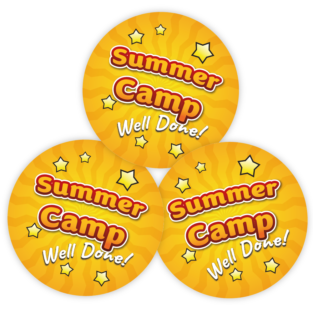 Summer Camp Well Done Reward Stickers — MyClassroom