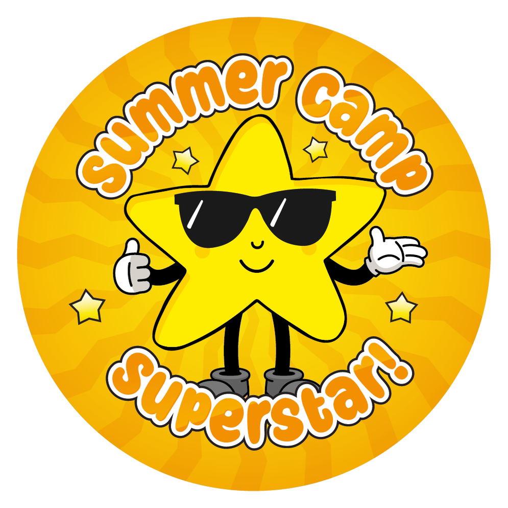 Summer Camp Superstar Reward Stickers — MyClassroom