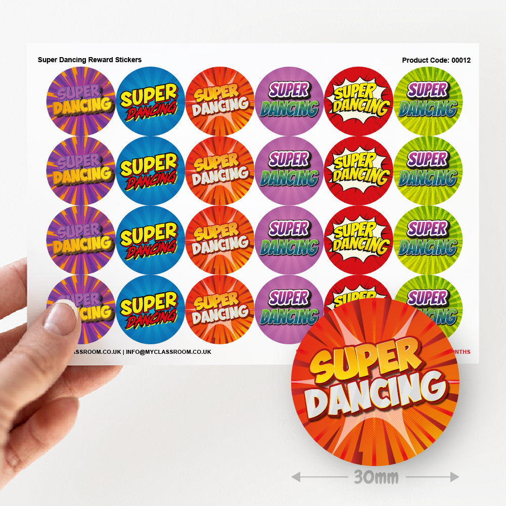 864 Dance Reward Stickers Value Pack (30mm) — MyClassroom