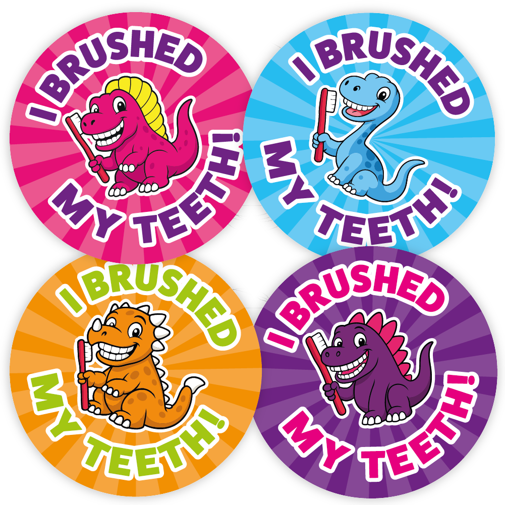 Dinosaur Teeth Brushing Reward Stickers — MyClassroom