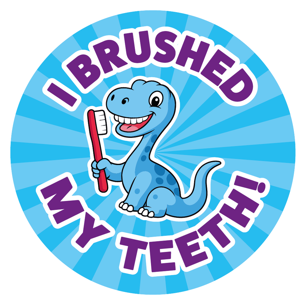 Dinosaur Teeth Brushing Reward Stickers — MyClassroom