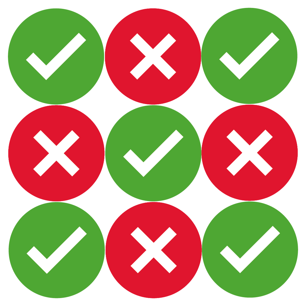 Tick And Cross Marking Stickers 30mm — MyClassroom