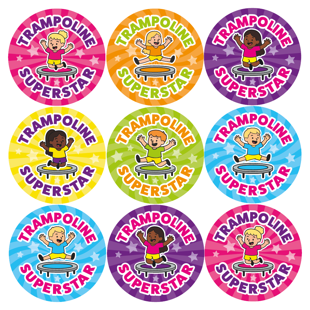 Trampoline Superstar Reward Stickers — MyClassroom