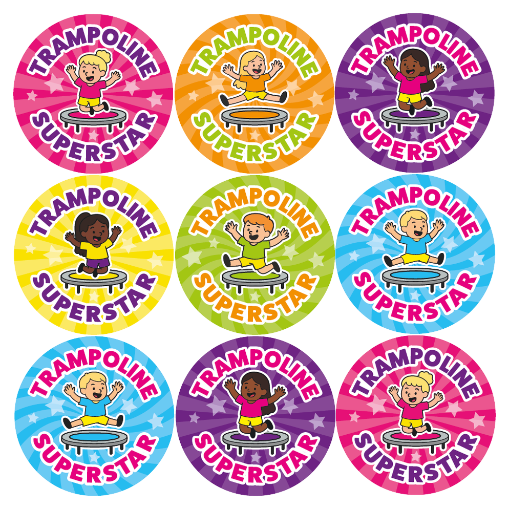 Trampoline Superstar Reward Stickers — MyClassroom