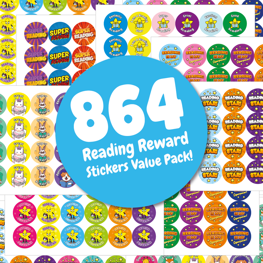 864 Reading Reward Stickers Value Pack (30mm) — MyClassroom
