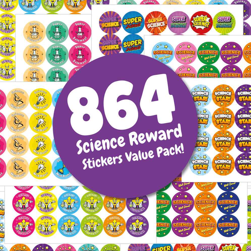 864 Science Reward Stickers Value Pack (30mm) — MyClassroom