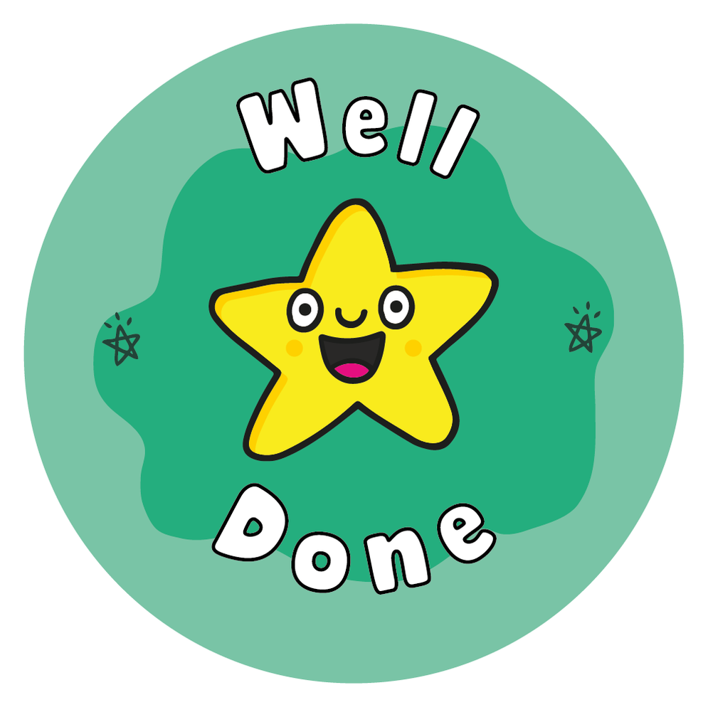 Well Done Star Reward Stickers — MyClassroom