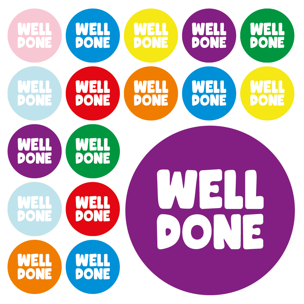 900 Mini Well Done Reward Stickers 10mm — MyClassroom