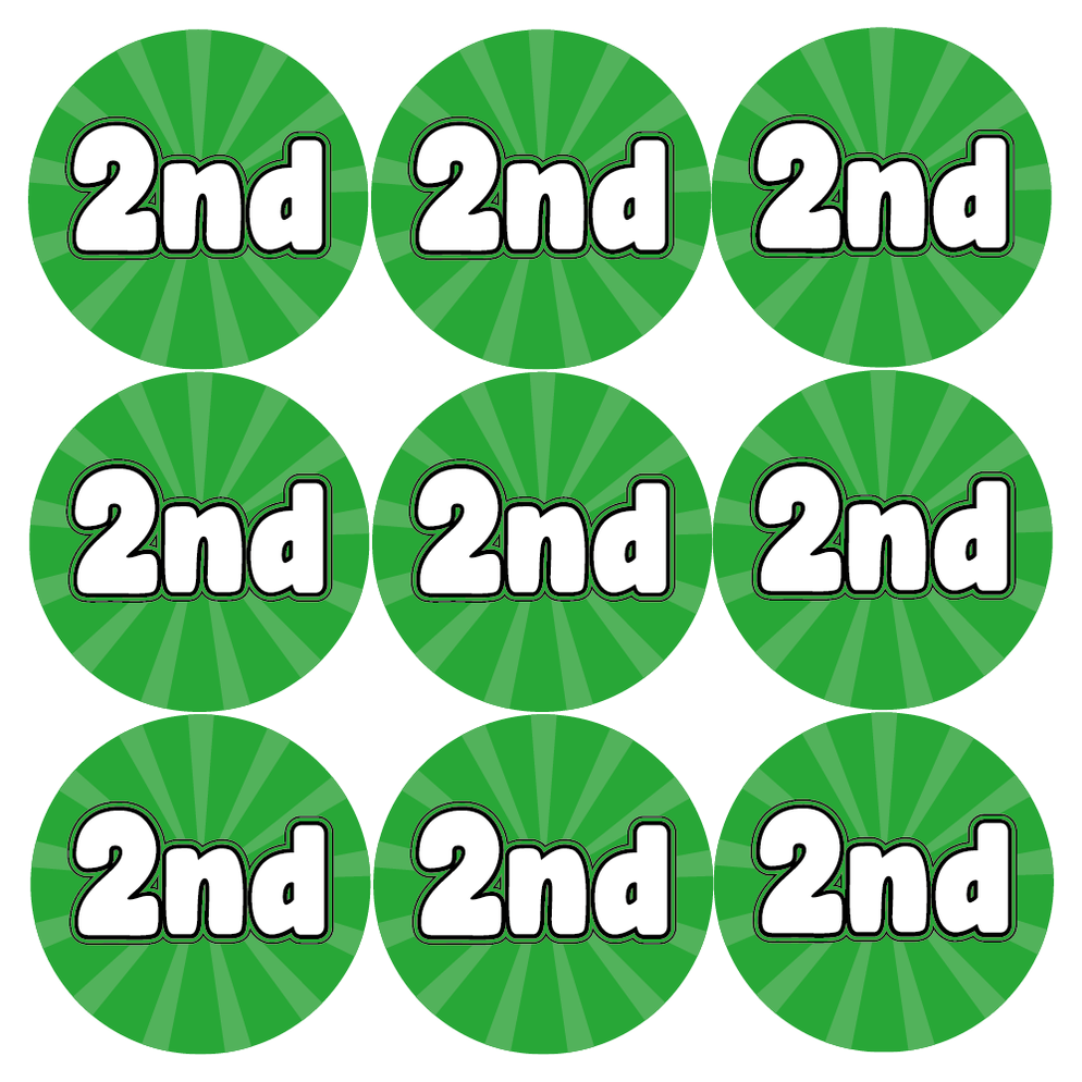 2nd Place Sports Day Reward Stickers — MyClassroom