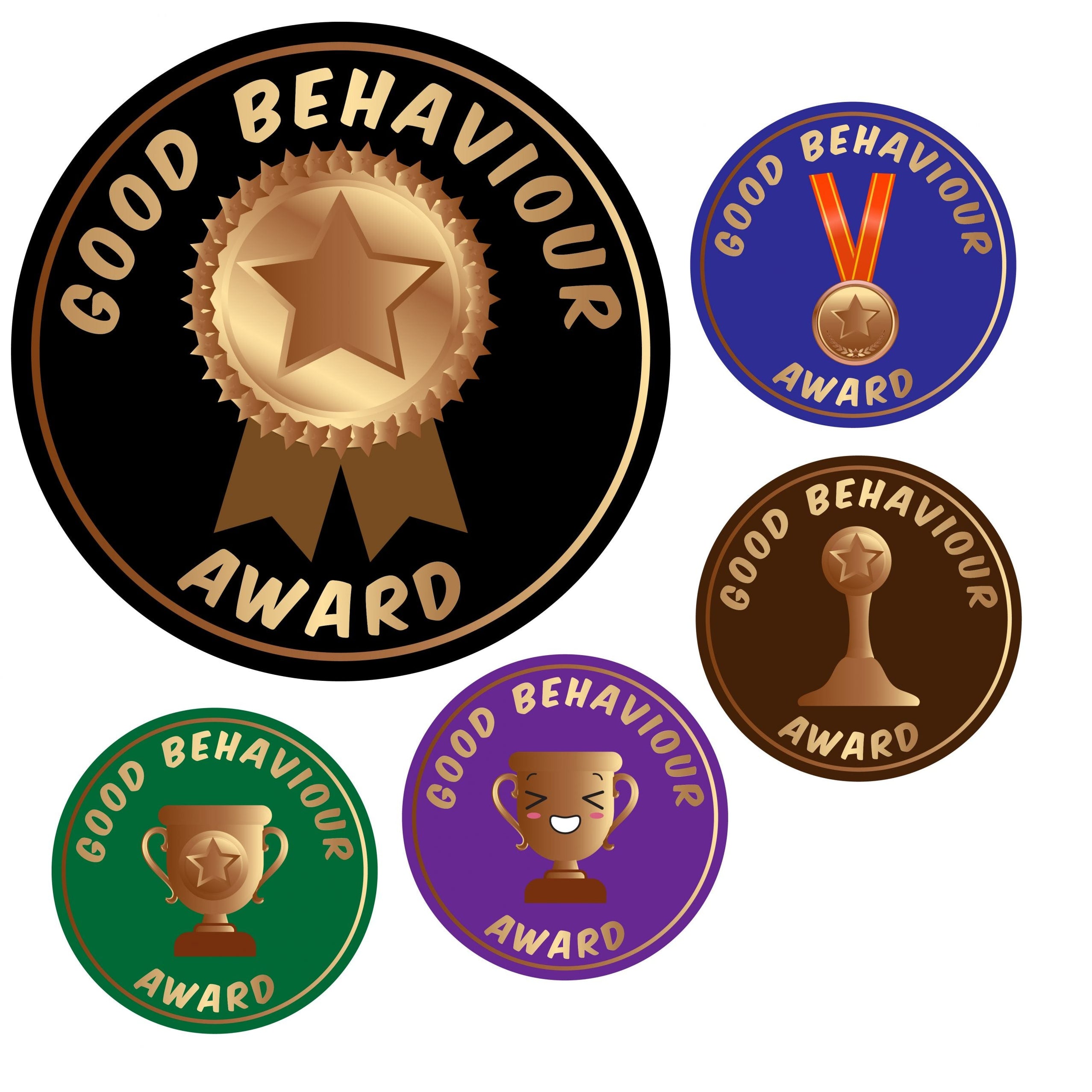 Behaviour Award Stickers - Bronze — MyClassroom