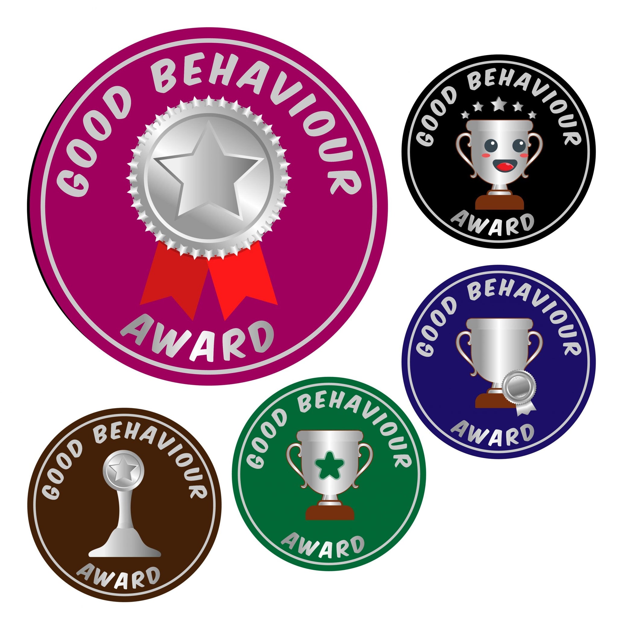 Behaviour Award Stickers - Silver — MyClassroom