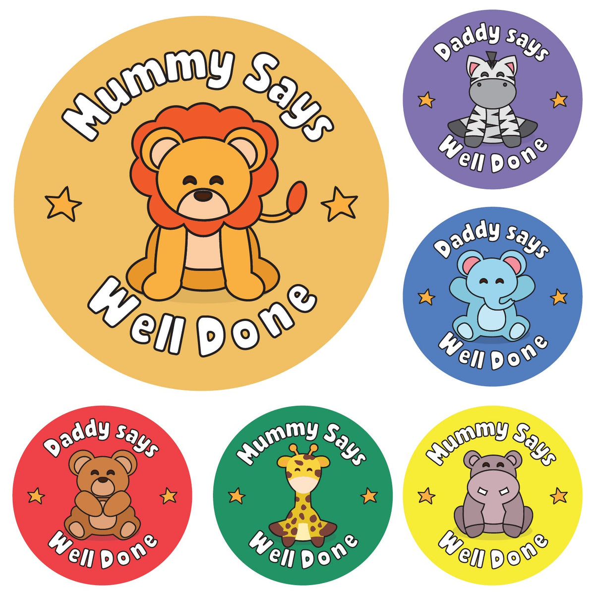 Mummy & Daddy Says Well Done Reward Stickers — MyClassroom