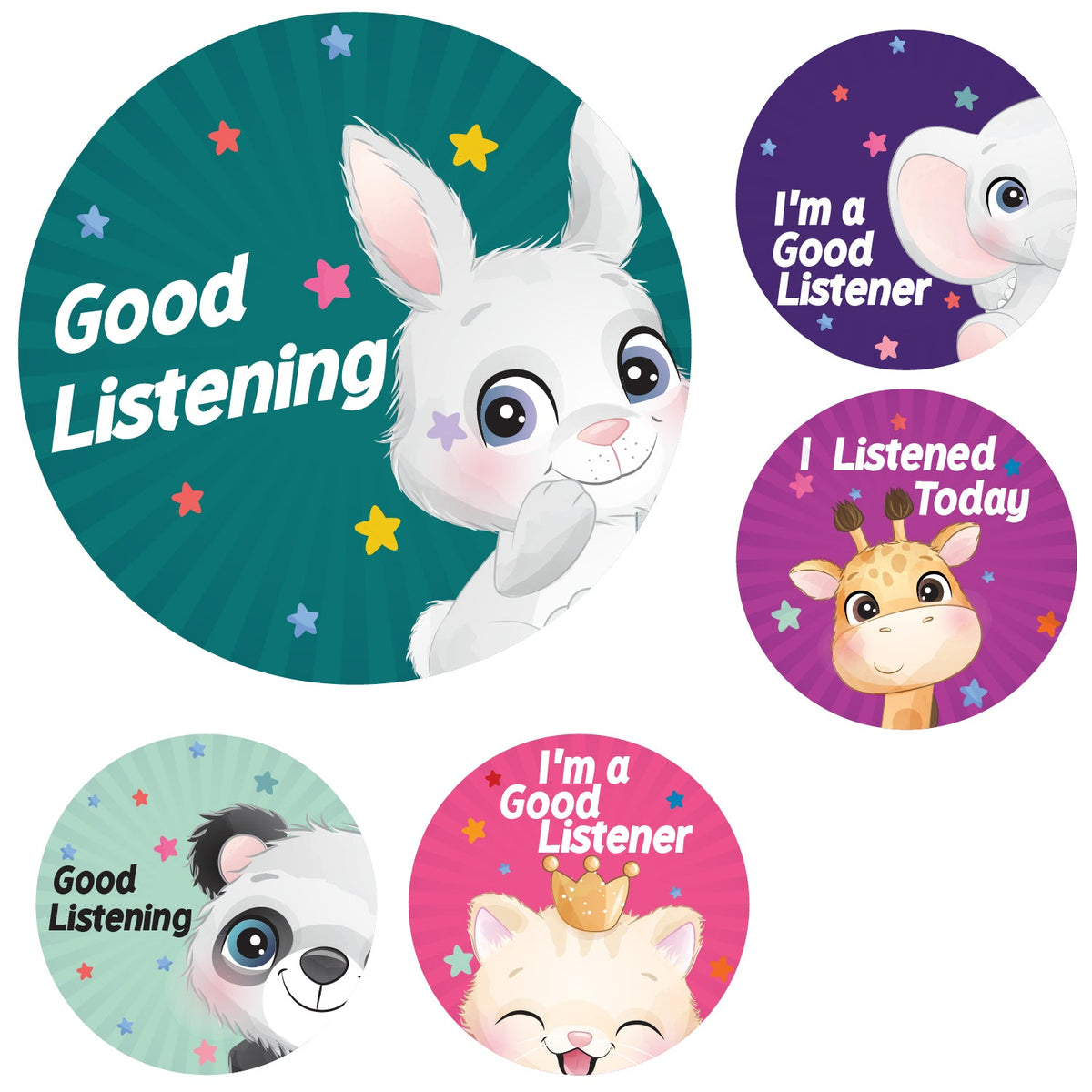 I Listened Today Reward Stickers — MyClassroom