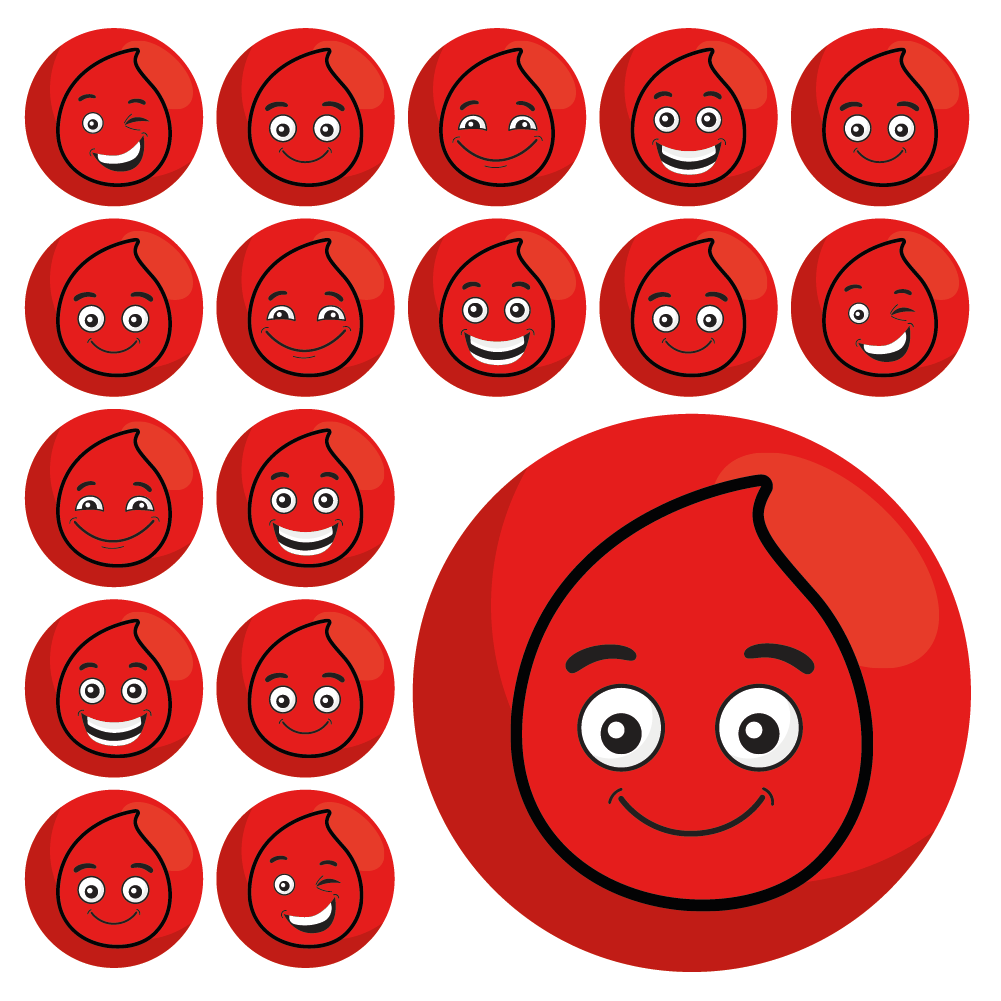 Mini Blood Drop / Blood Test Reward Stickers 10mm — MyClassroom
