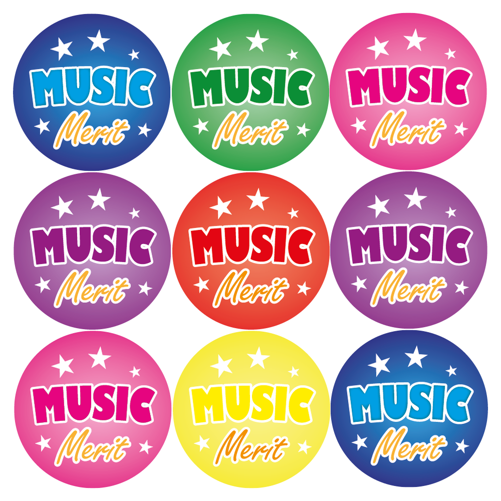 Music Merit Reward Stickers — MyClassroom