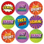 Comic French Reward Stickers — MyClassroom