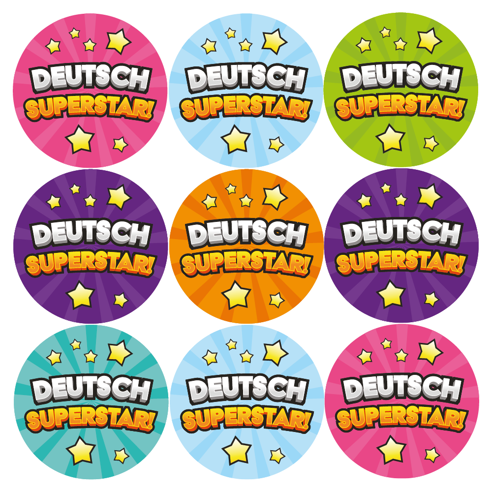 Deutsch Superstar German Reward Stickers — MyClassroom