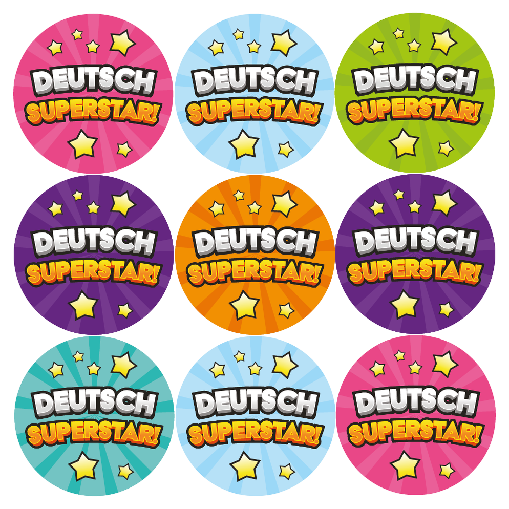Deutsch Superstar German Reward Stickers — MyClassroom
