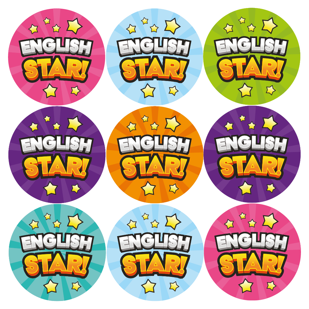 English Star Reward Stickers — MyClassroom