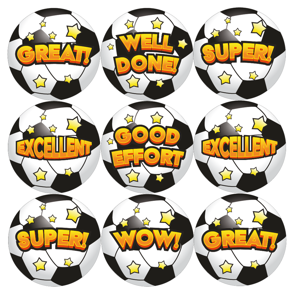 Football Praise Words Reward Stickers — MyClassroom