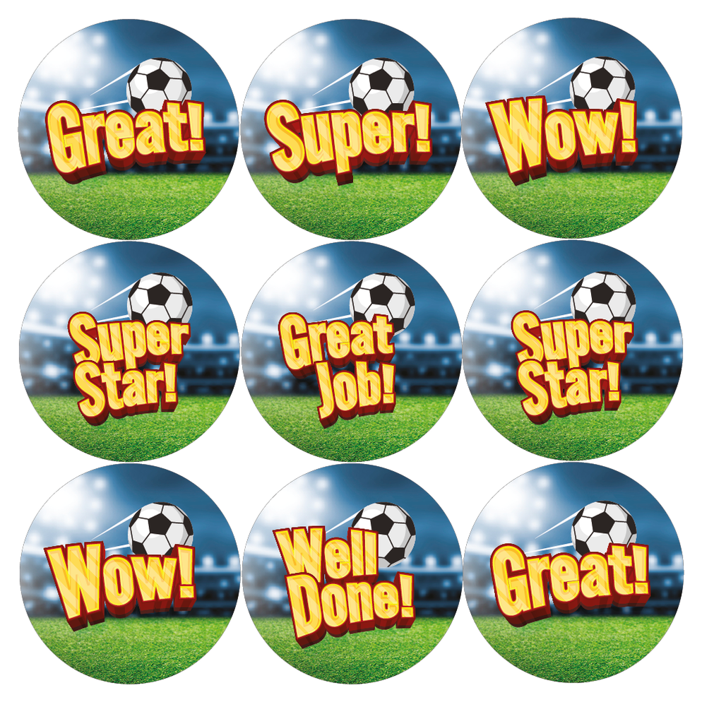 Football Well Done Reward Stickers — MyClassroom