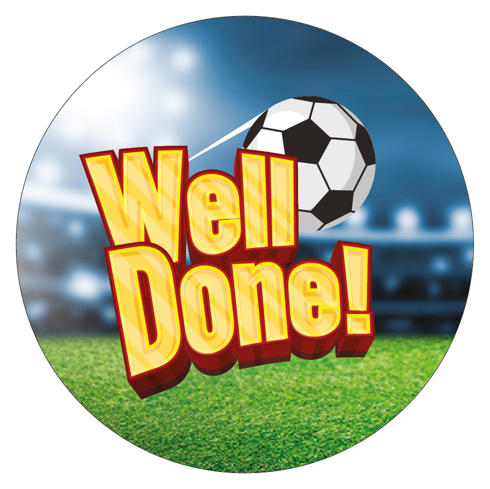 Football Well Done Reward Stickers — MyClassroom