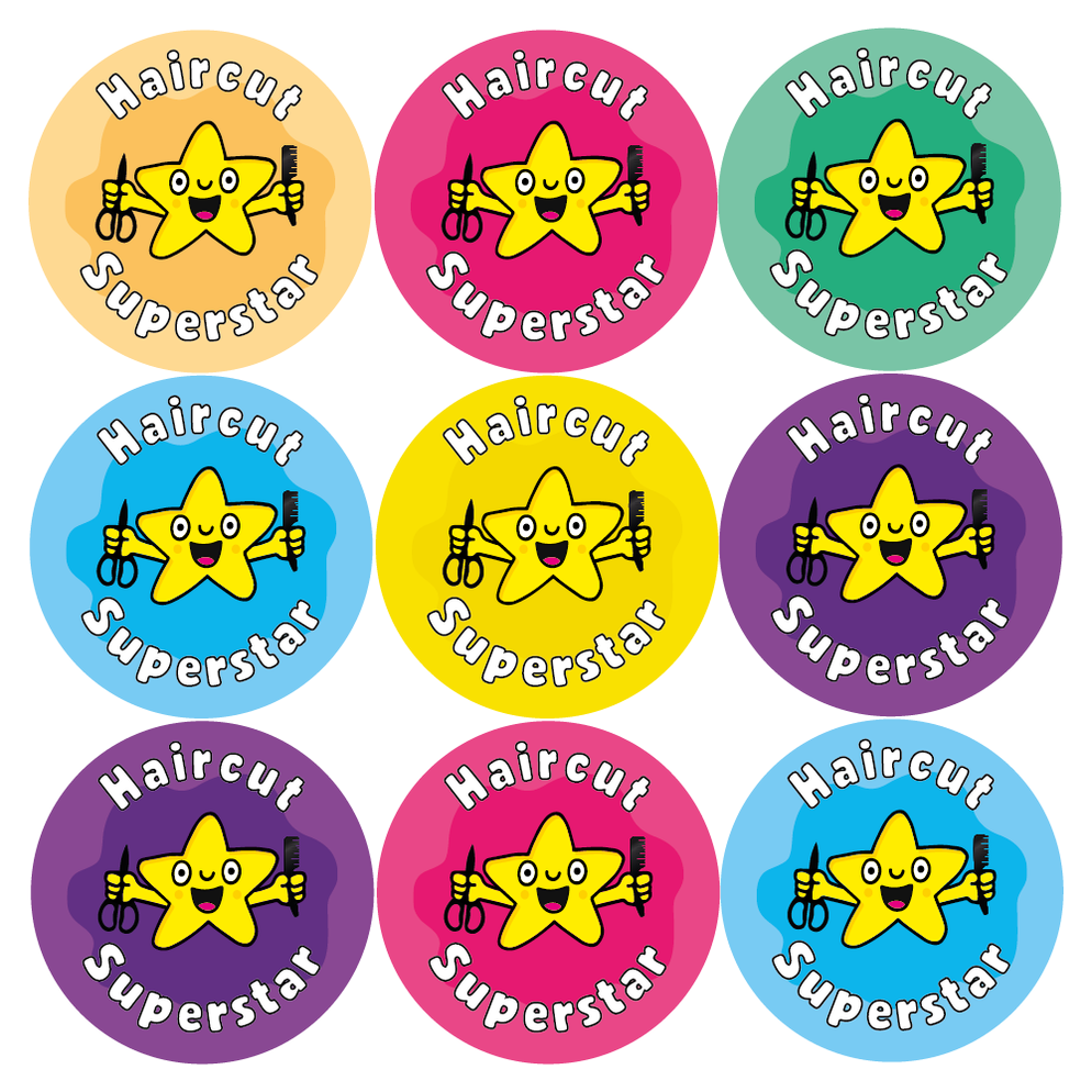 Haircut Superstar Reward Stickers — MyClassroom