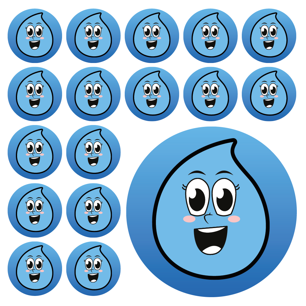 Hydration Tracking Reward Stickers 10mm — MyClassroom