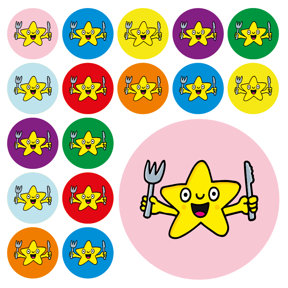 900 Mini Lunchtime Superstar Reward Stickers 10mm — MyClassroom