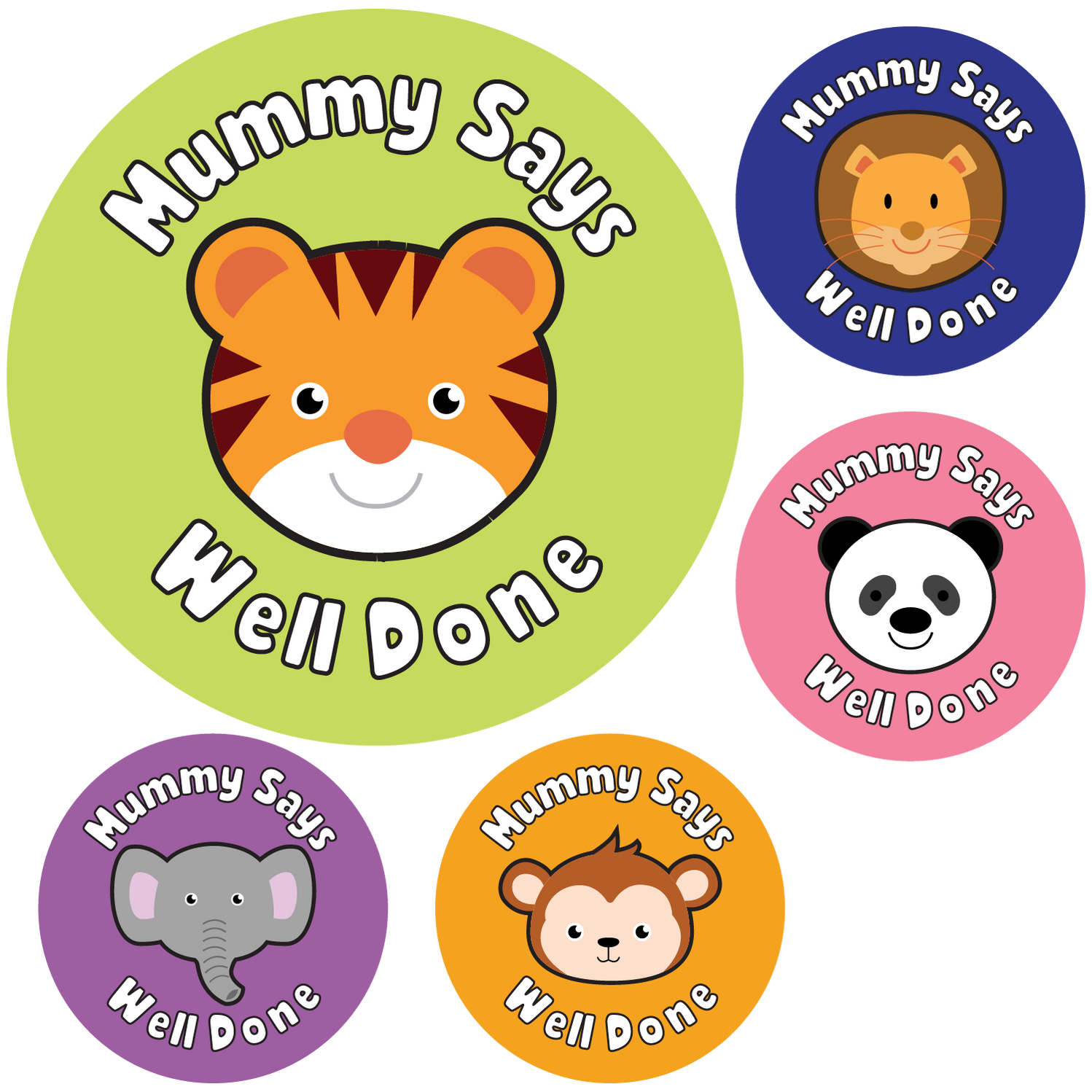 Mummy Says Well Done Animal Reward Stickers — MyClassroom