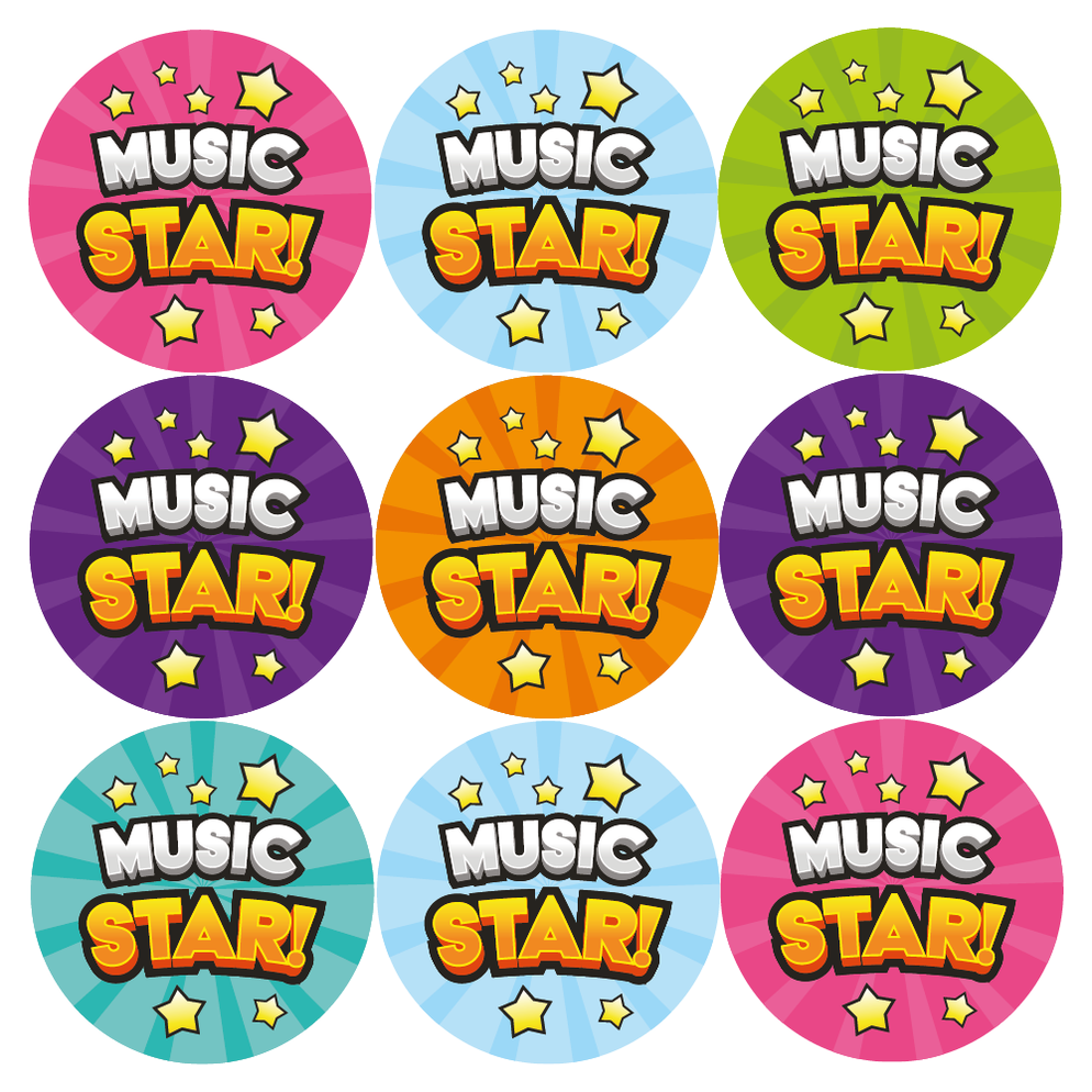 Music Star Reward Stickers — MyClassroom