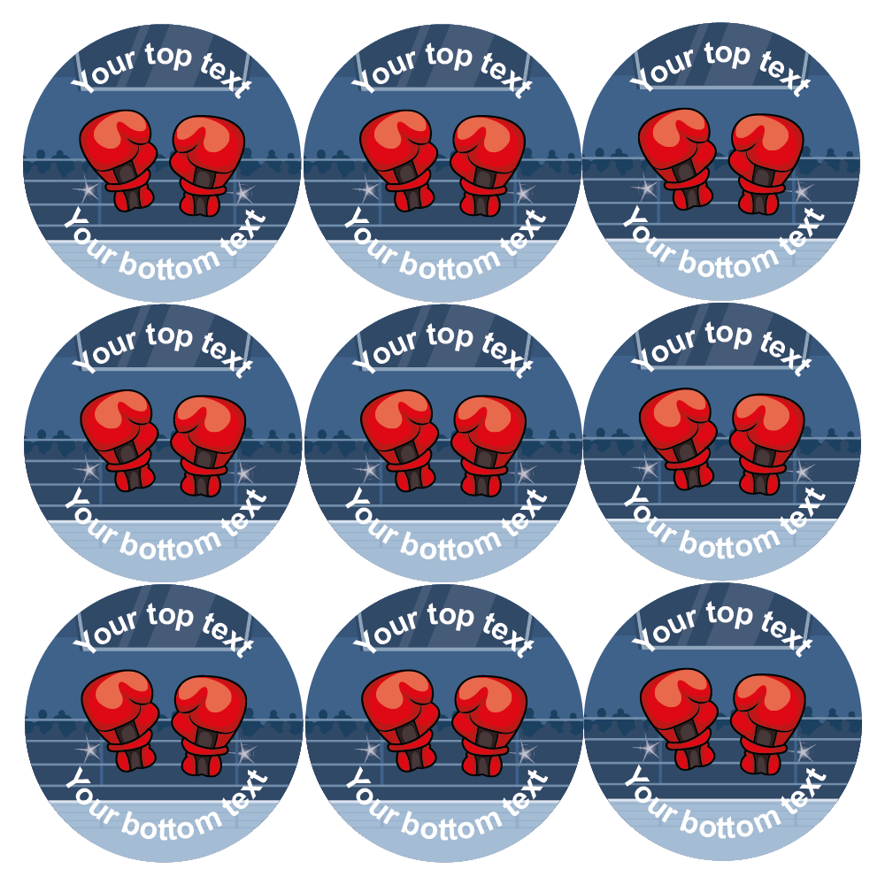 Personalised Boxing Ring Reward Stickers — MyClassroom