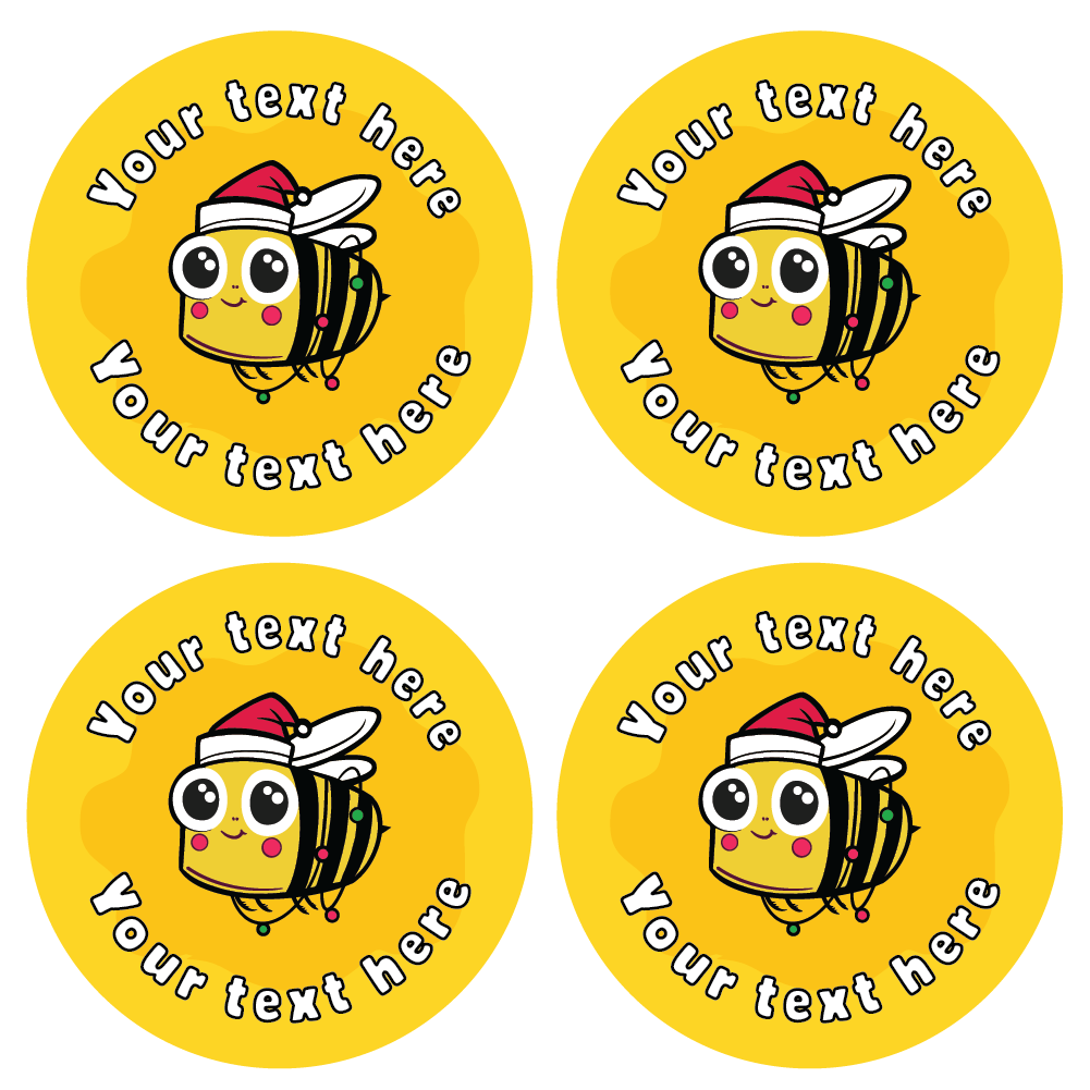Personalised Christmas Bee Reward Stickers — MyClassroom