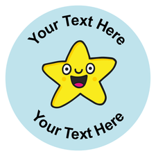 Personalised Cute Smiling Star Reward Stickers — MyClassroom