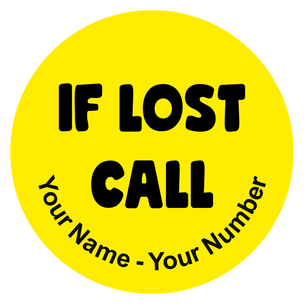 Personalised If Lost Call Stickers — MyClassroom