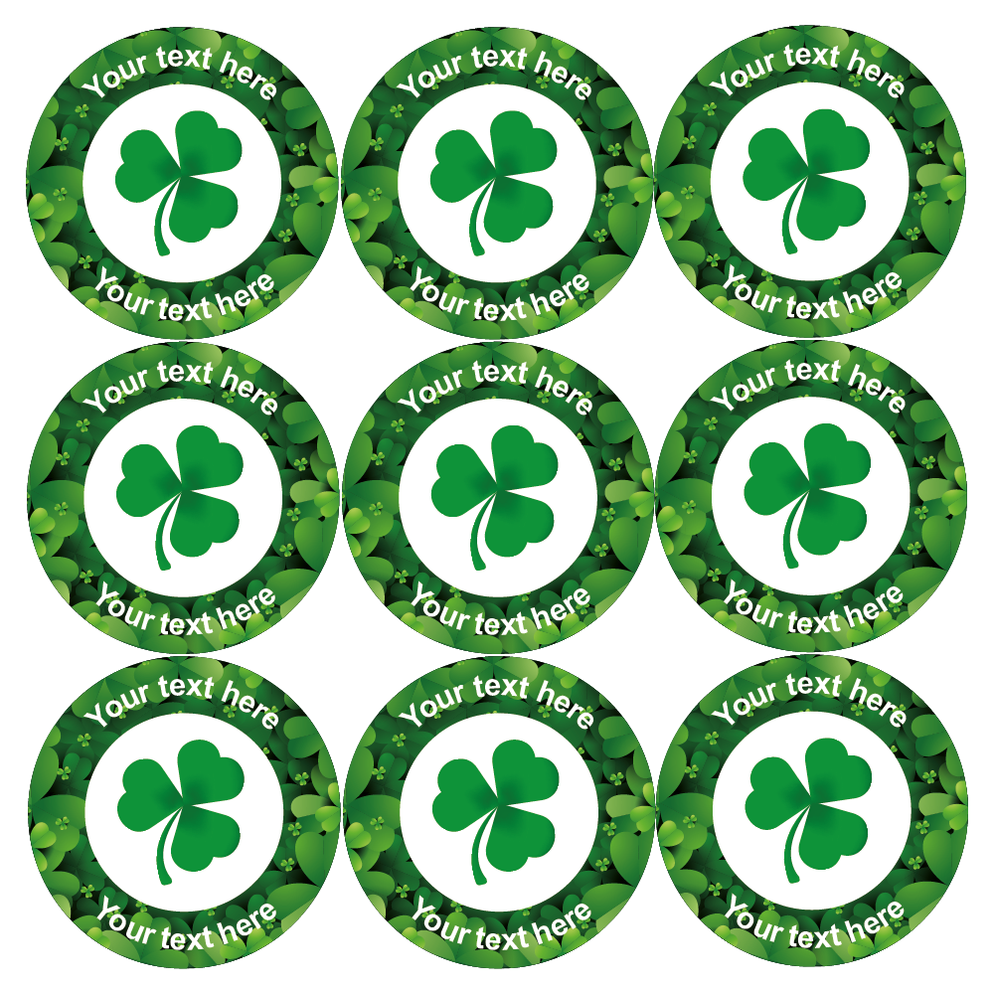 Personalised Irish Shamrock St Patricks Day Stickers — MyClassroom