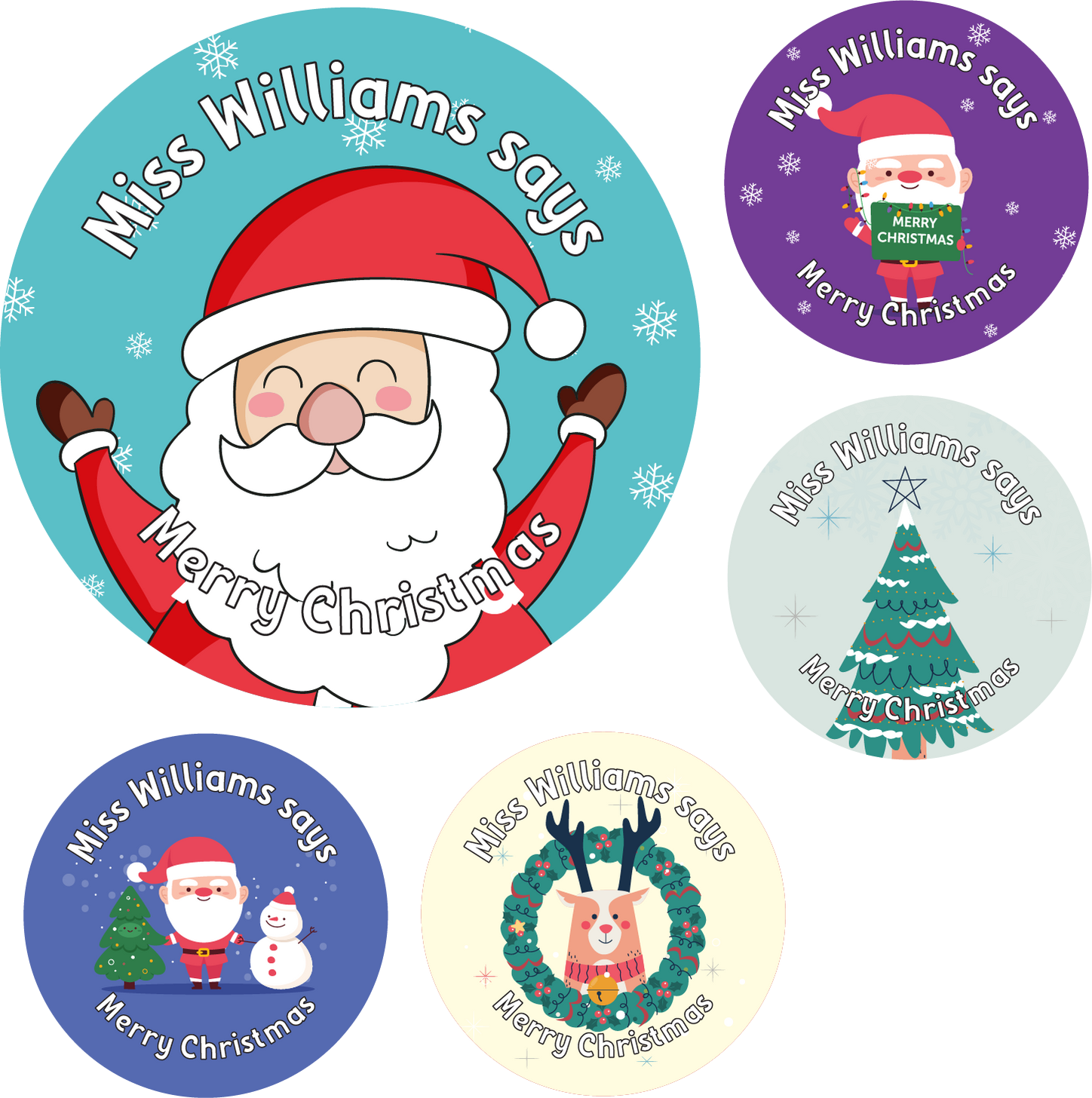 Personalised Christmas Reward Stickers — MyClassroom