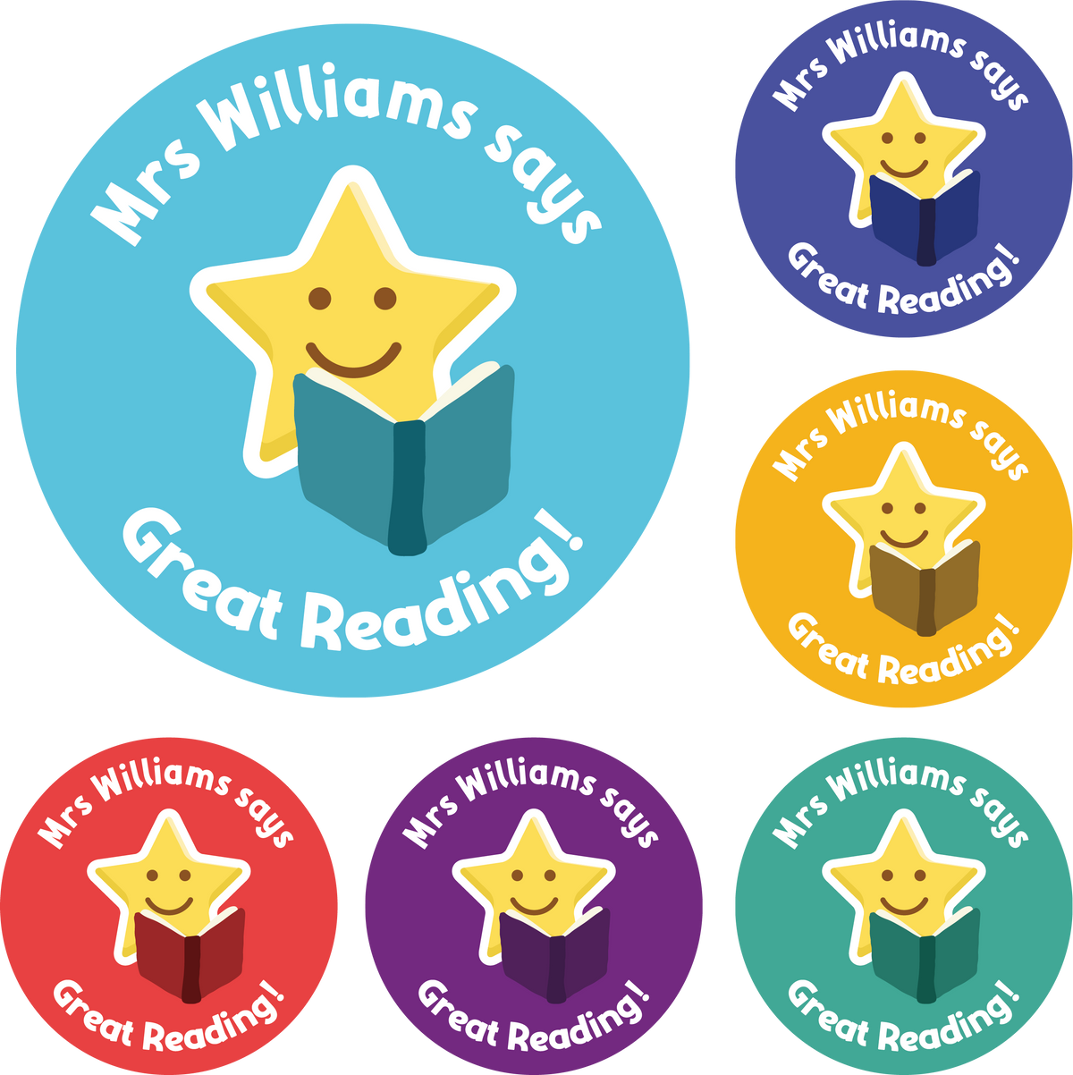 Personalised Reading Reward Star Stickers — MyClassroom