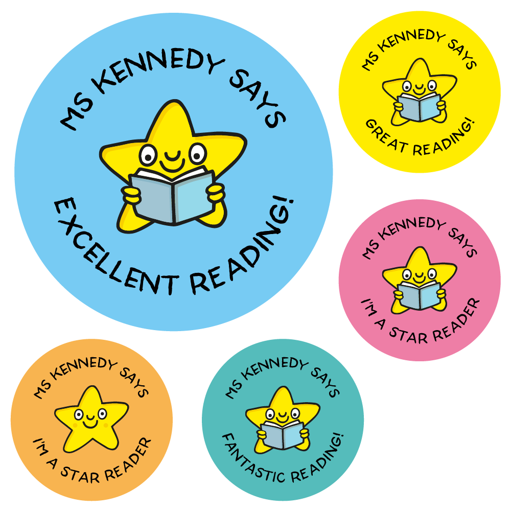 Personalised Reading Star Reward Stickers — MyClassroom